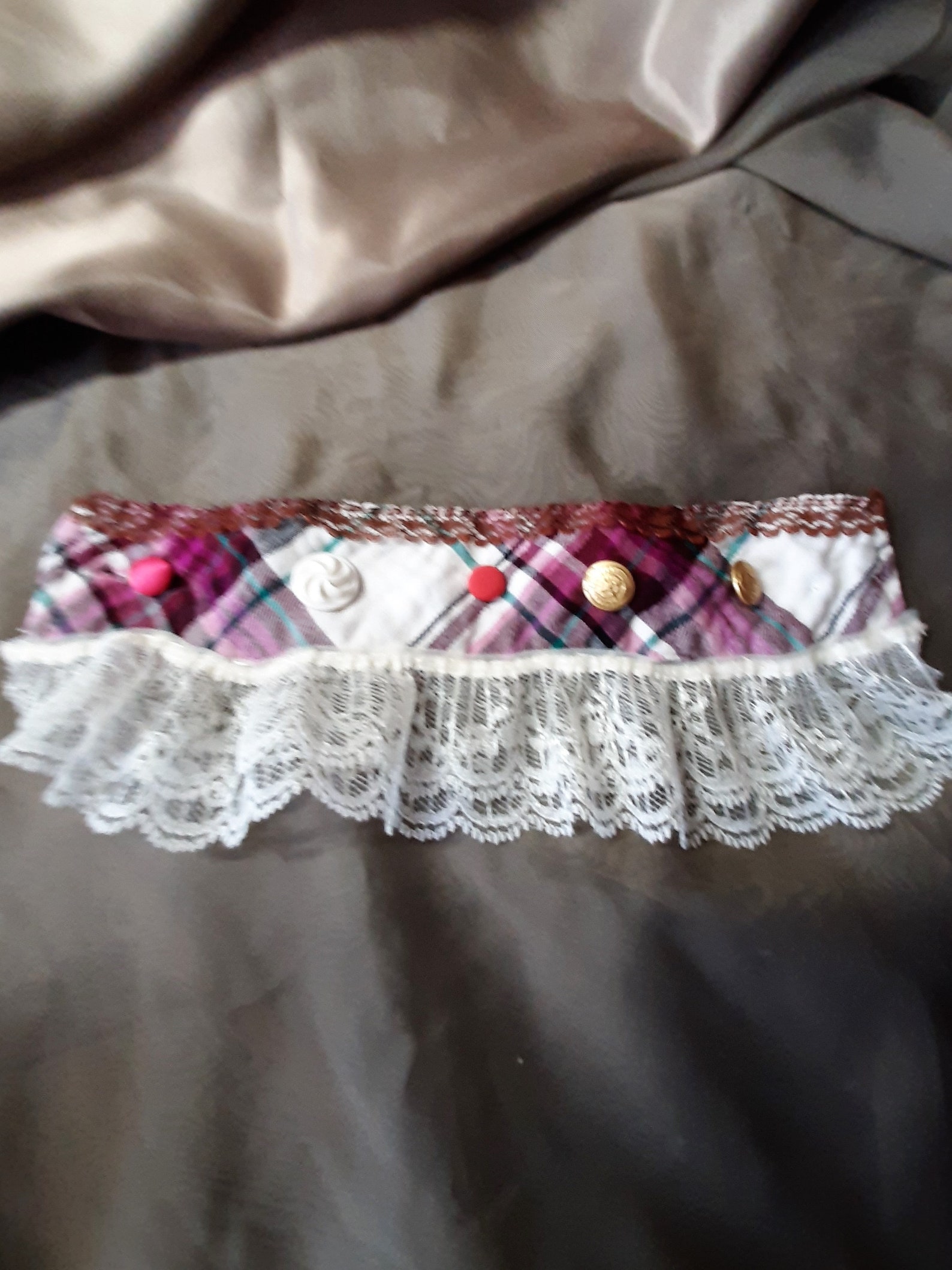 Handmade Cloth & Lace Wrist Cuff. - Etsy