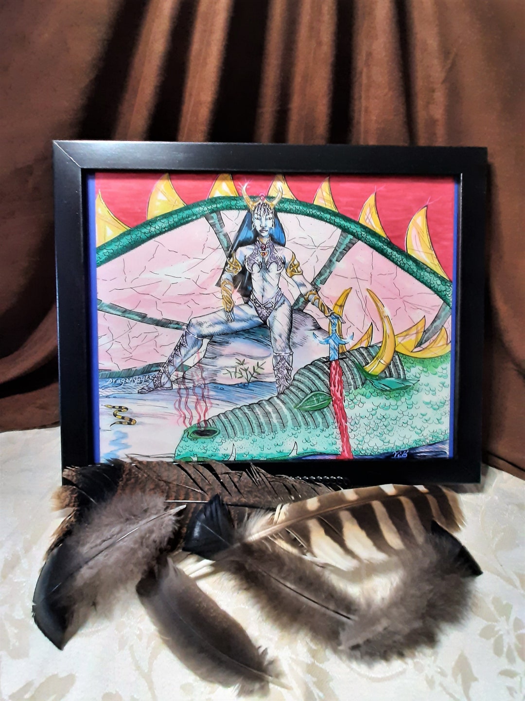 Dragon Slayer Drawing With Micron Ink Pens - Etsy