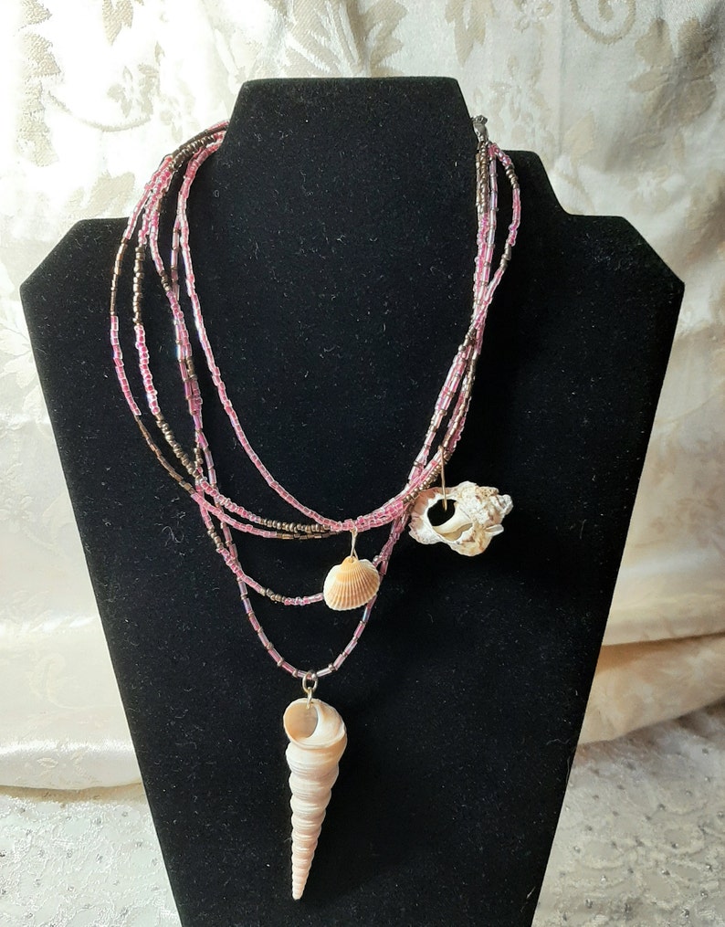 Multi Strand Sea Shell Necklace - Etsy