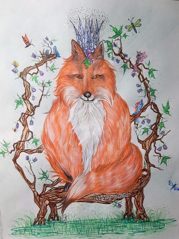 Beautiful Fox Drawing
