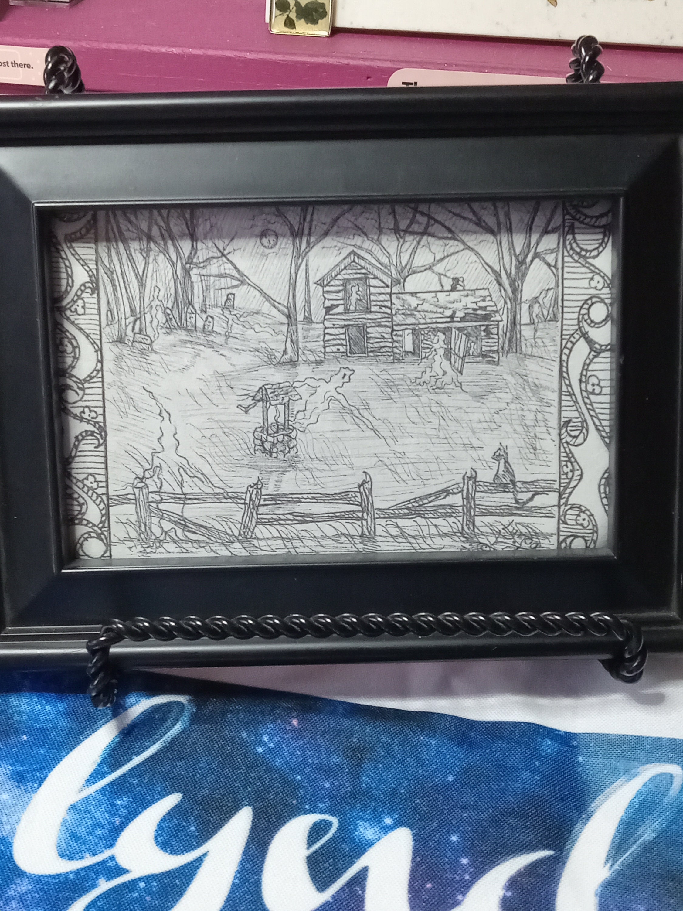 Pen & Ink Drawing of Ghosts Haunting Picture - Etsy