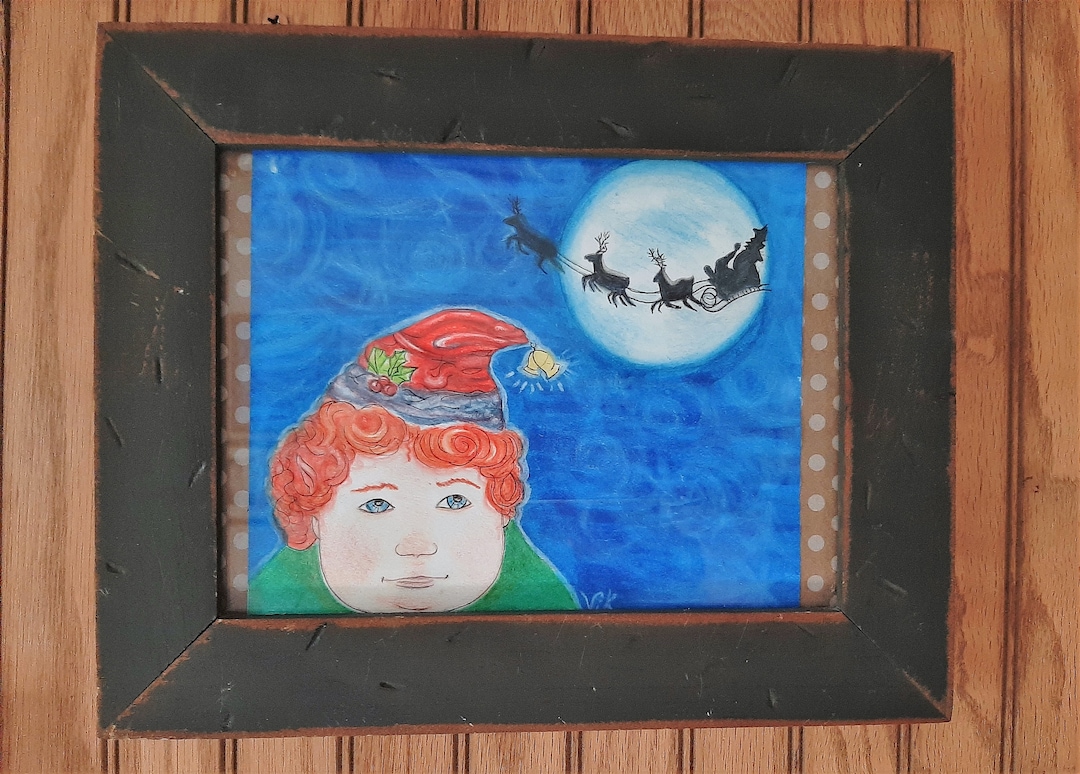 Inktense Colored Pencil Christmas Elf. - Etsy