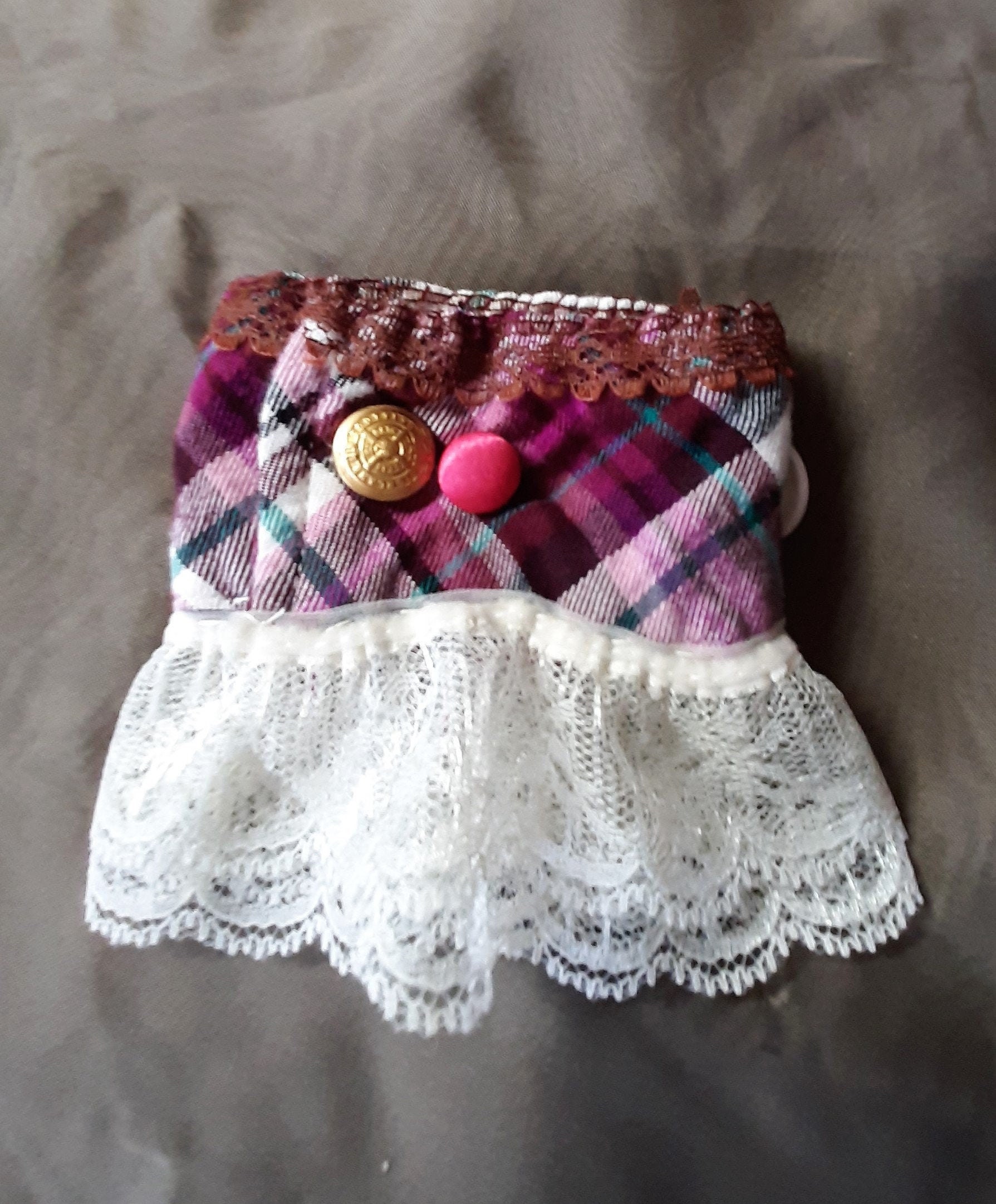Handmade Cloth & Lace Wrist Cuff. - Etsy