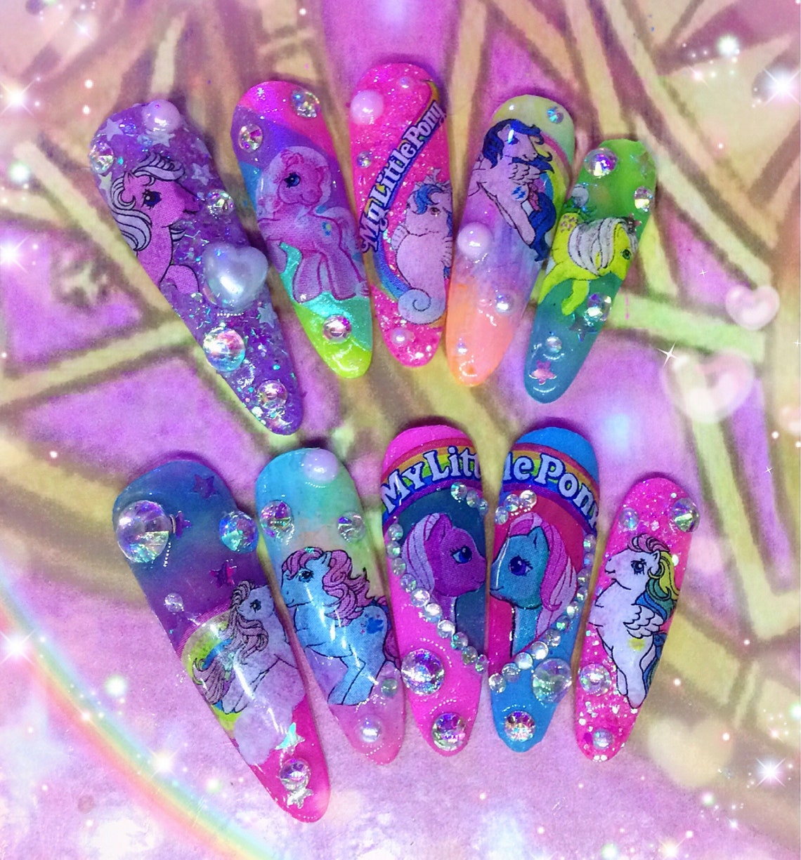 Vintage 1980's My Little Pony Nails - Etsy