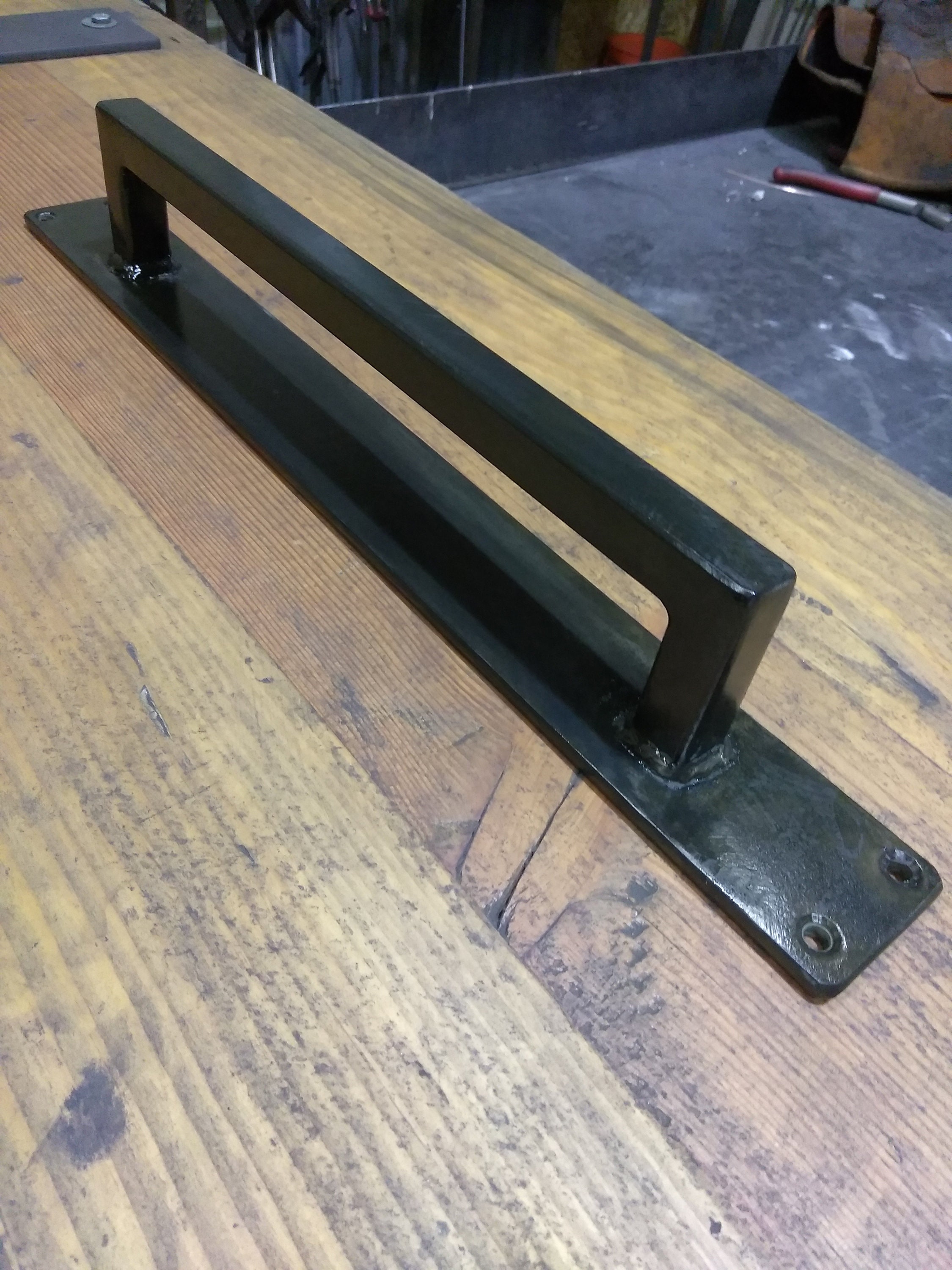 Steel Door Handle Steel Barn Door Handle Modern Minimal | Etsy