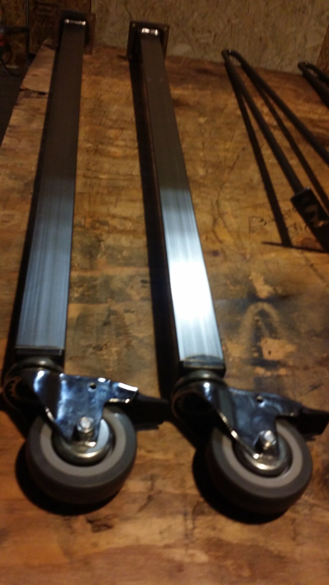 34",legs W/ Locking Swivel Casters / ALL SIZES, Counter Height Legs ...