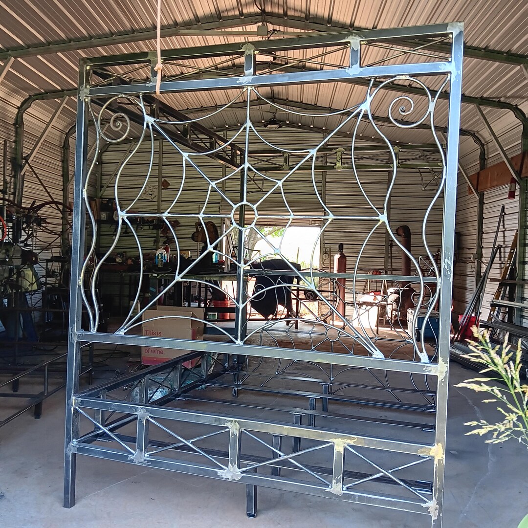 The Goliath ,canopy Spiderweb Iron Bed,queen Size,wrought Iron Bed ...