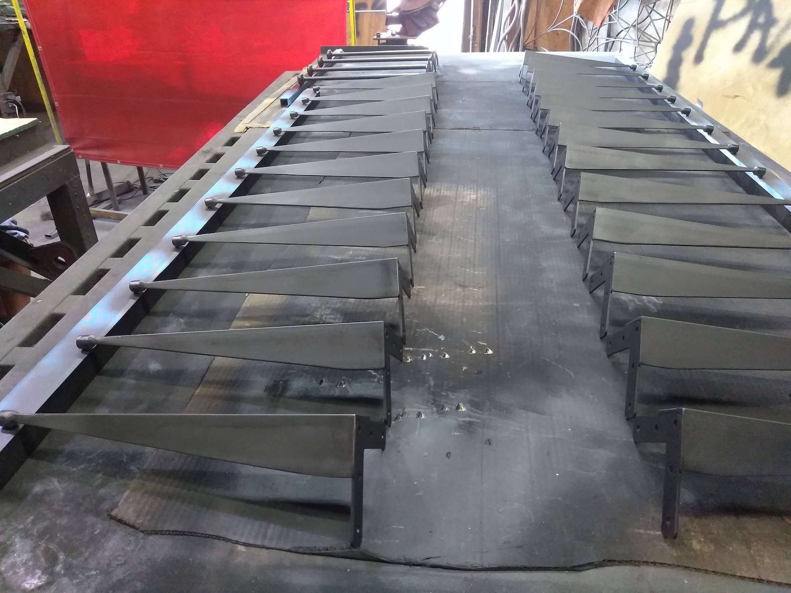 Tapered angle Iron Legsindustrial Tableloft - Etsy
