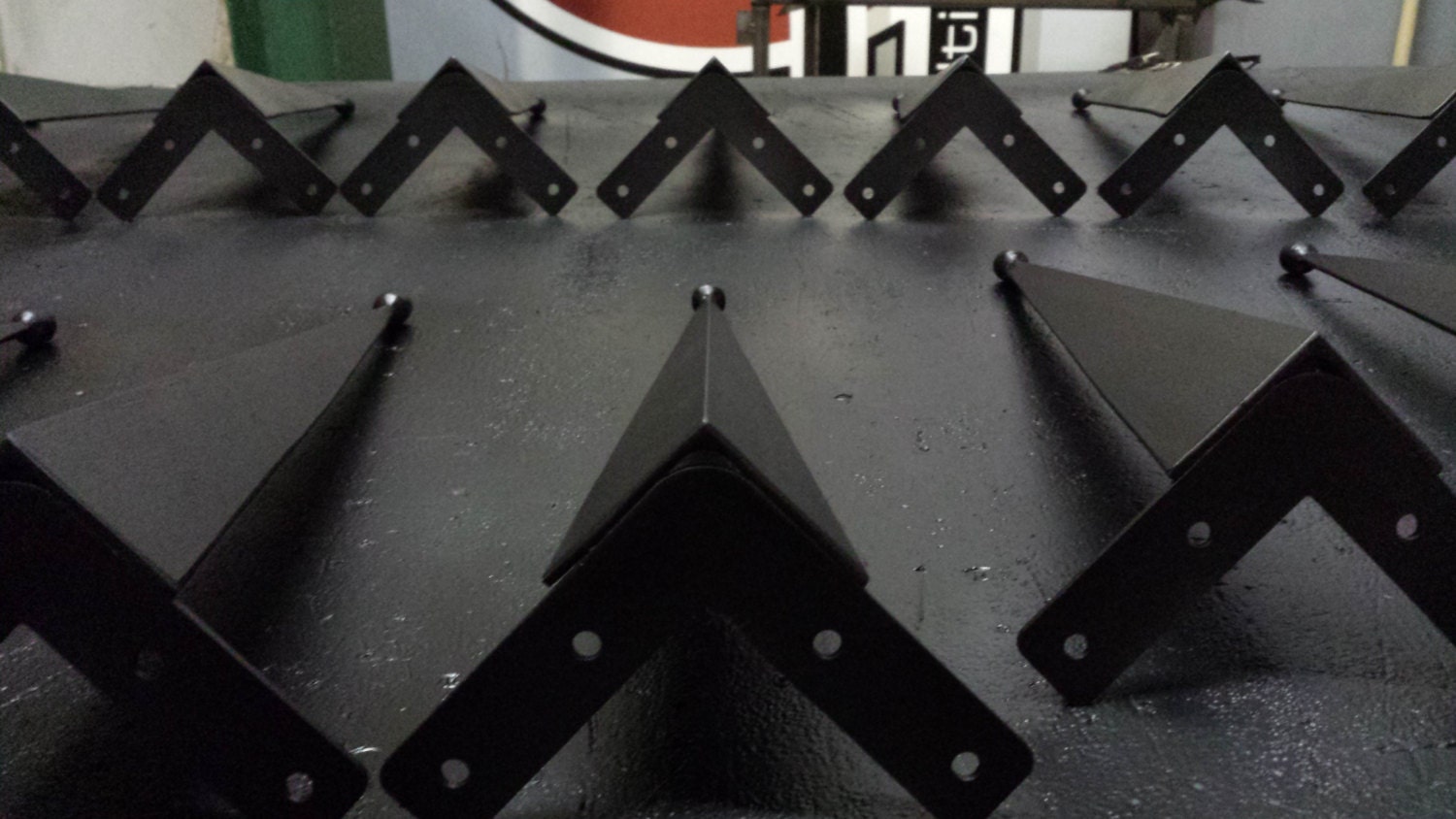 16 taperedangle ironindustrial table legsset of | Etsy