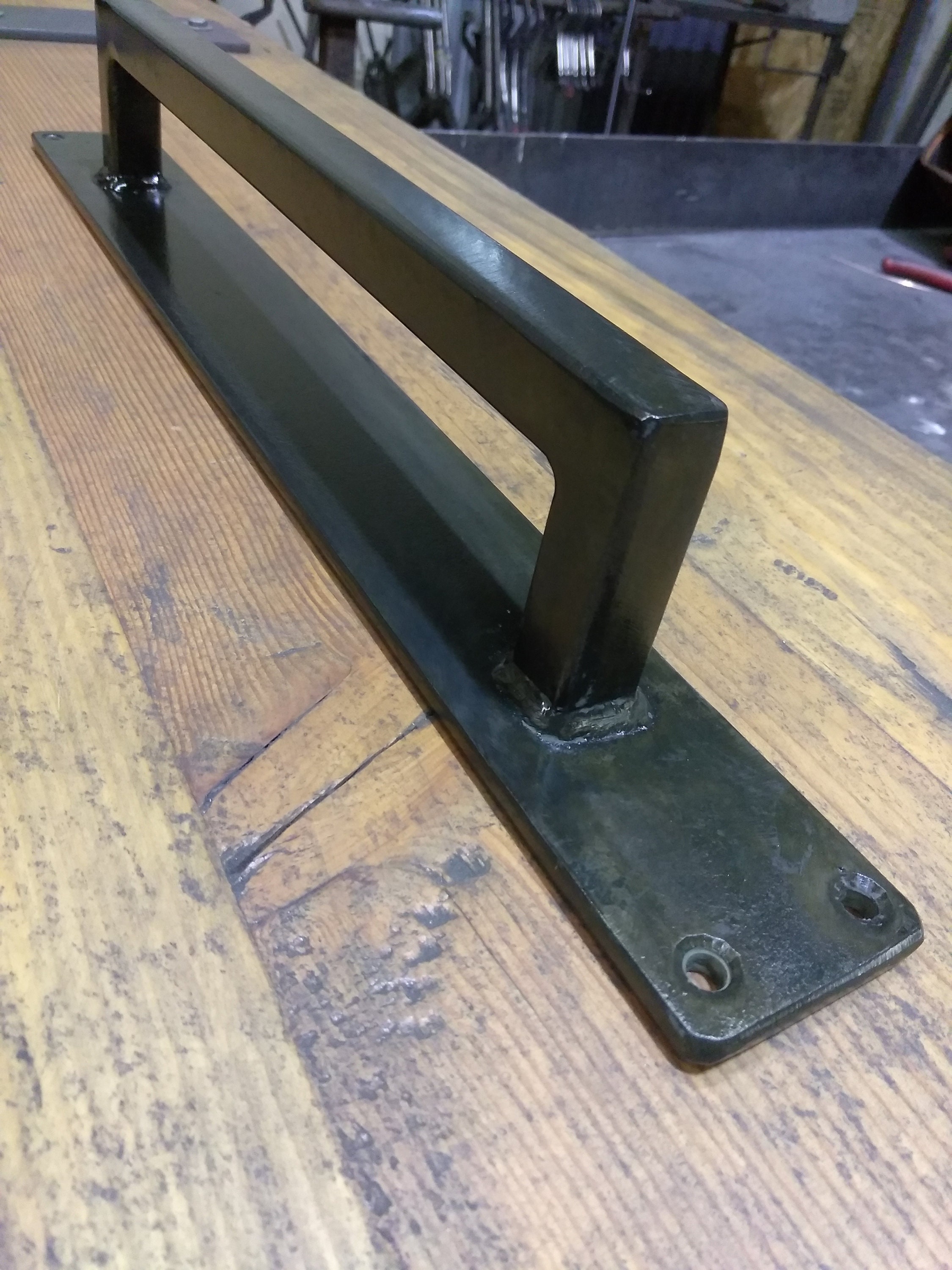 Steel Door Handle Steel Barn Door Handle Modern Minimal | Etsy