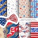 Independence Day Digital Paper Pack, 4th of July Scrapbook Paper, Stars ...