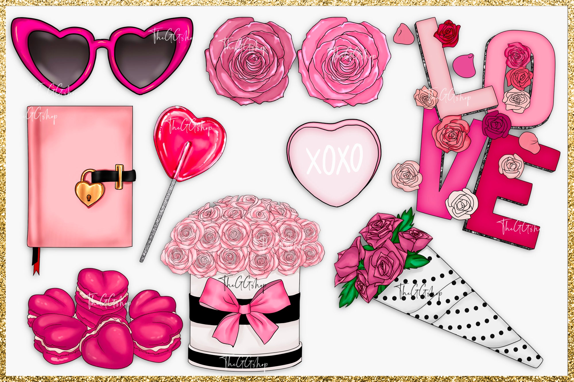 Valentines Day Clipart Valentines Clipart Valentine Clipart | Etsy
