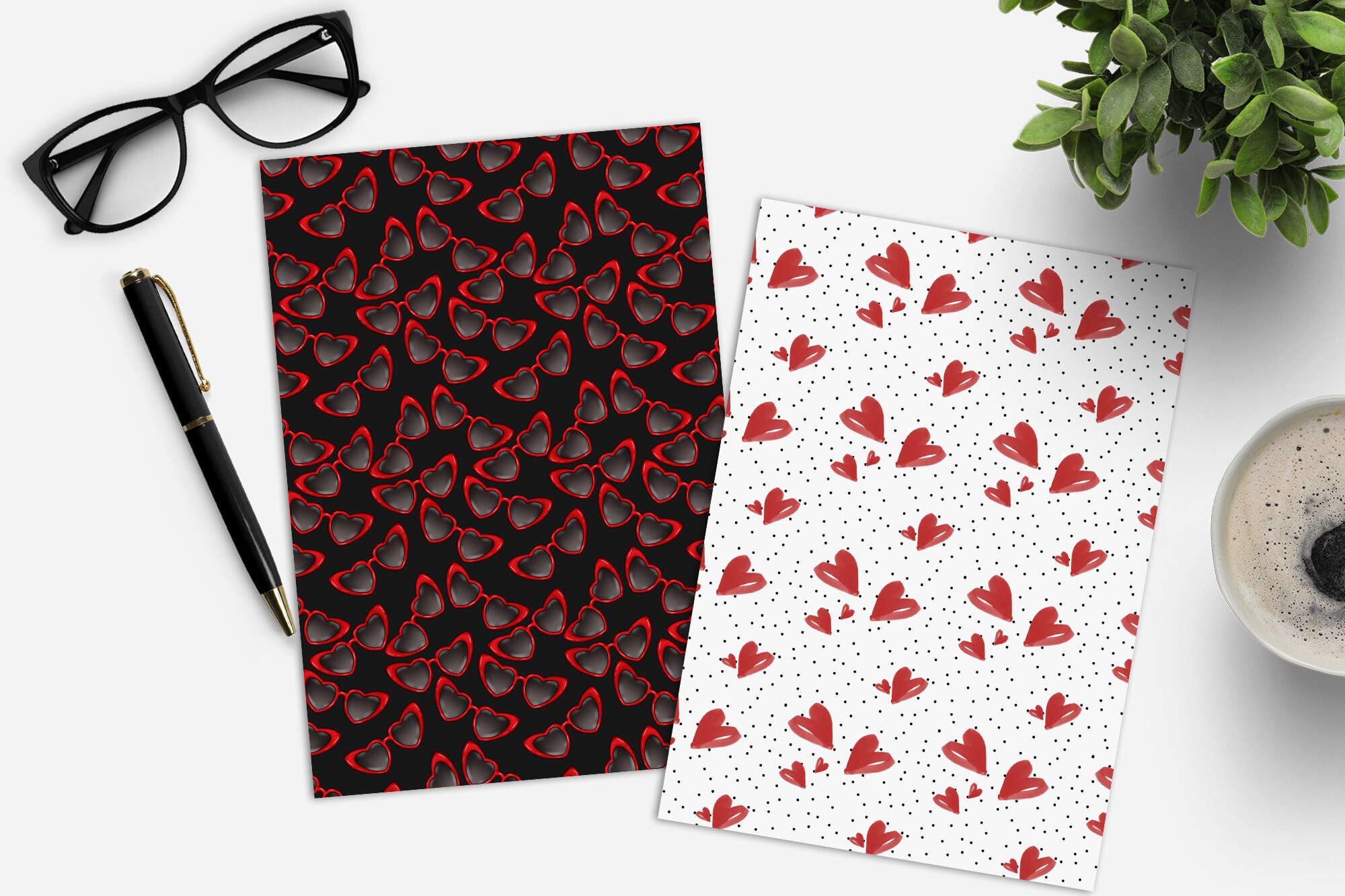 Valentine's Day Digital Paper Pack Holiday Digital Paper - Etsy