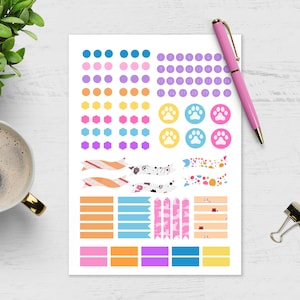 Cat Lady Printable Stickers, Animals Stickers Sheets, Pets Printable ...