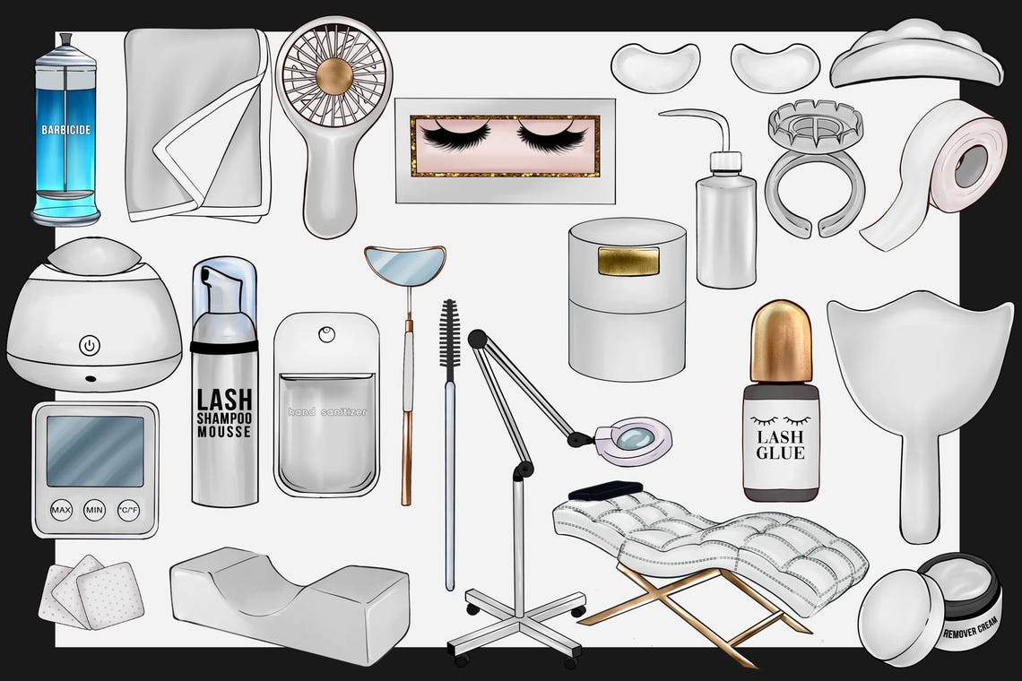 Lash Tech Clipart, Lash Extension Icons, Lash Artist Clipart, Beauty ...
