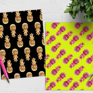 Summer Digital Paper Pack, Pineapple Paper Pack, Tropical Paper Pack ...
