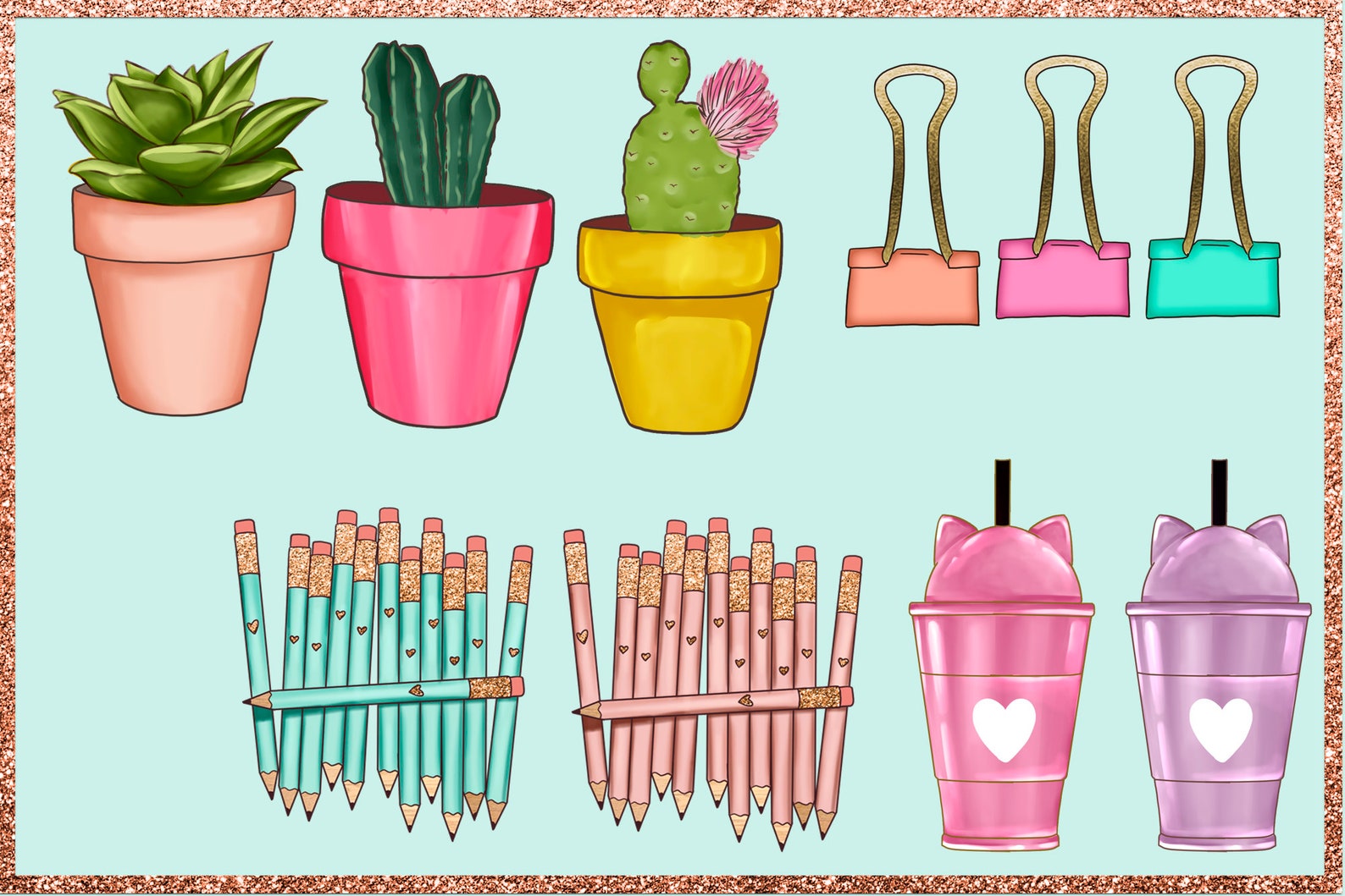 Planner Stickers Craft Cliparts Office Clipart Printable | Etsy