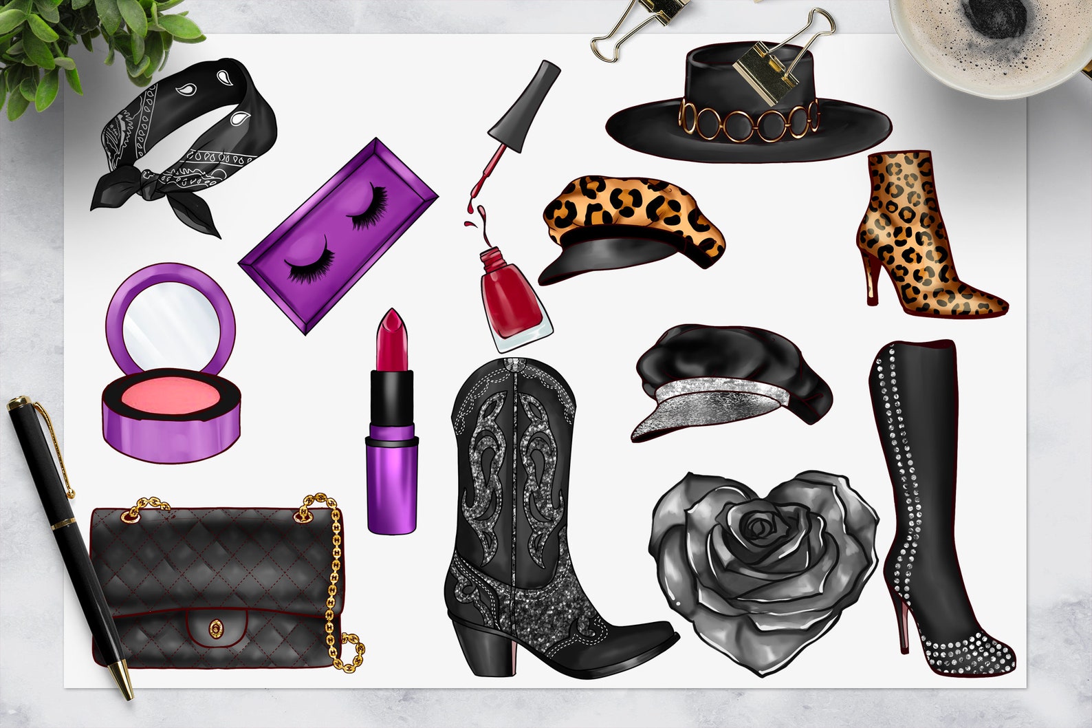 Valentine's Day Clipart Mardi Gras Clipart Latina Girl - Etsy