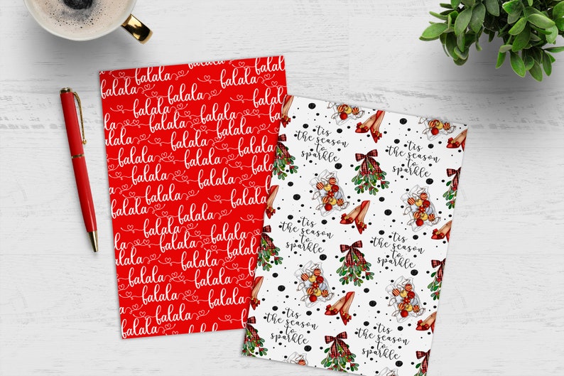 Christmas Digital Papers Christmas Paper Pack Winter Digital - Etsy