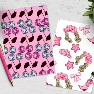 Cowgirl Paper, Rodeo Paper, Western Digital Paper, Coquette Girl Paper ...