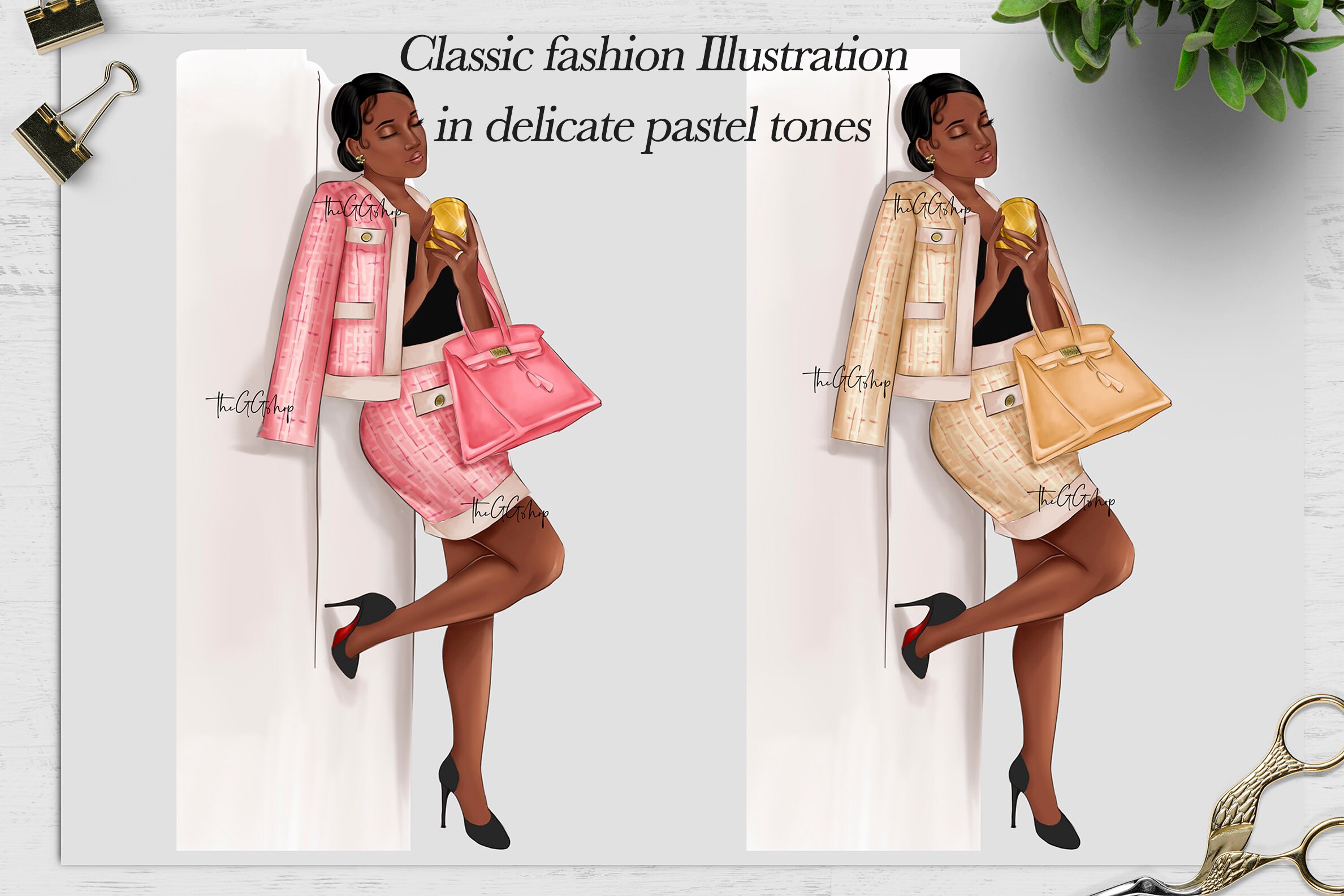 African American Clipart Fashion Girl Clipart Fashion | Etsy