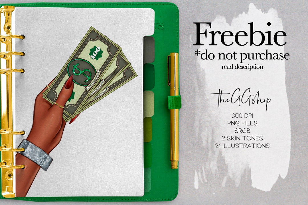 Free Product - Do Not Purchase - Cash Cliparts - Digital Planner ...