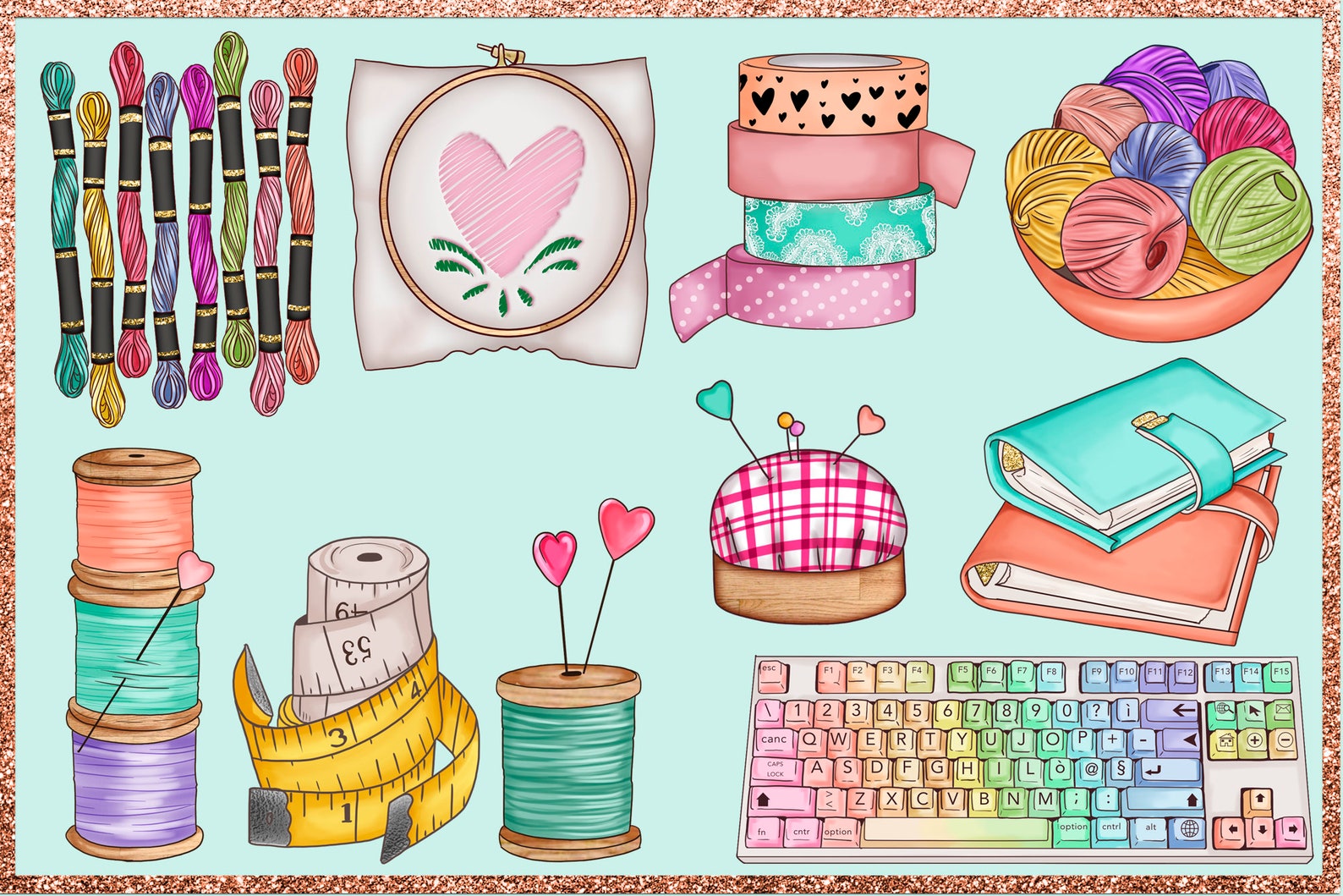 Planner Stickers Craft Cliparts Office Clipart Printable - Etsy