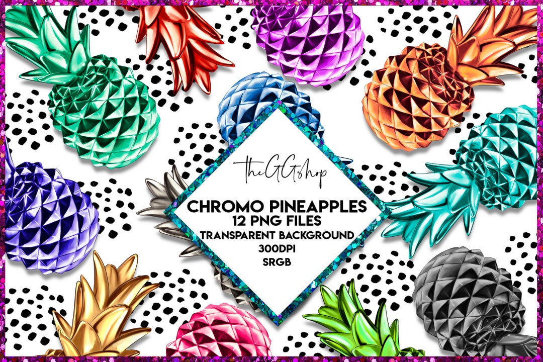 Pineapple Cliparts Summer Cliparts Tropical Clipart Fruit - Etsy