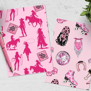 Cowgirl Paper, Rodeo Paper, Western Digital Paper, Coquette Girl Paper ...