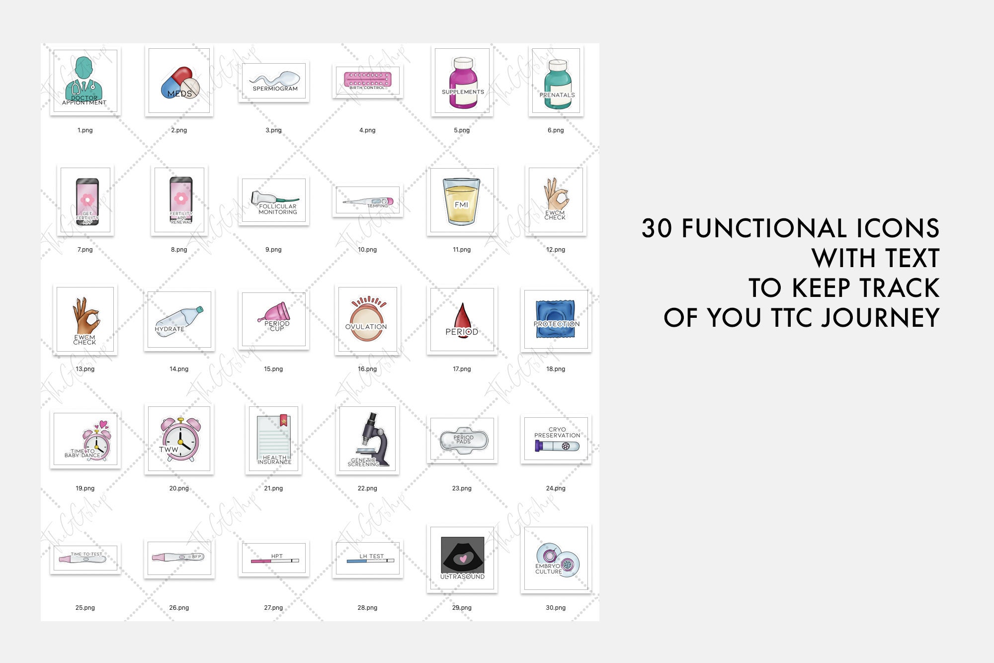 Functional Printable Stickers Planner Icons Digital | Etsy