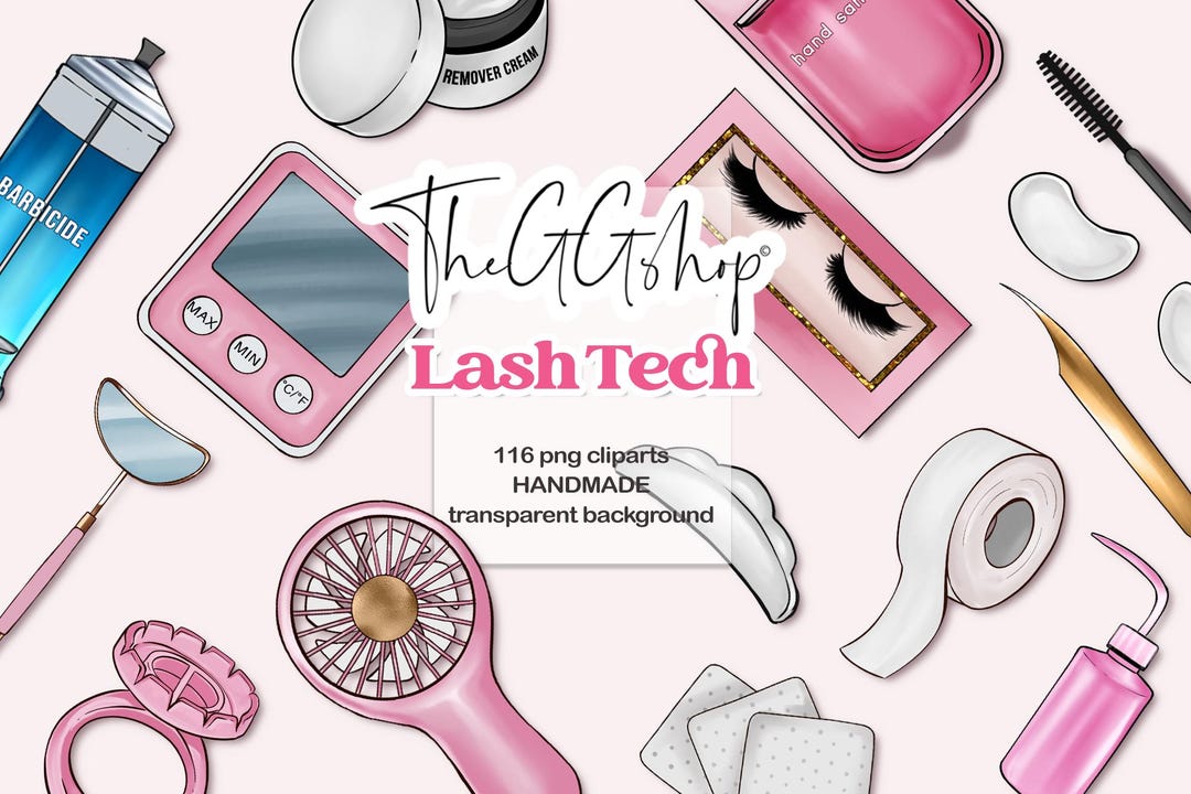 Lash Tech Clipart, Lash Extension Icons, Lash Artist Clipart, Beauty ...