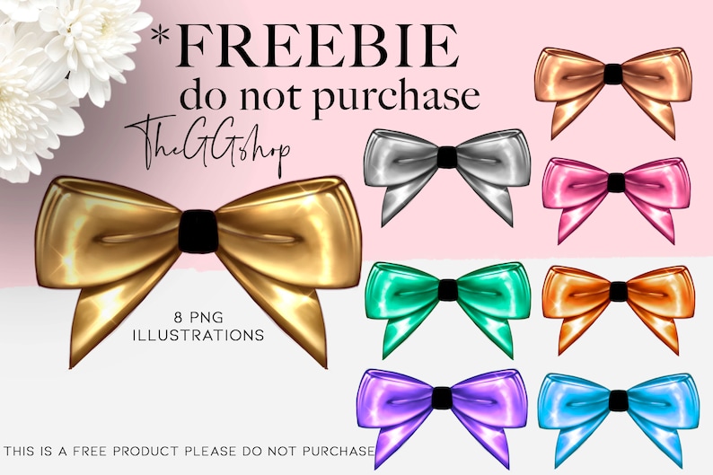 Freebie, Bow Clipart, Digital Bow Graphic, Bow Graphic, Png Bow ...