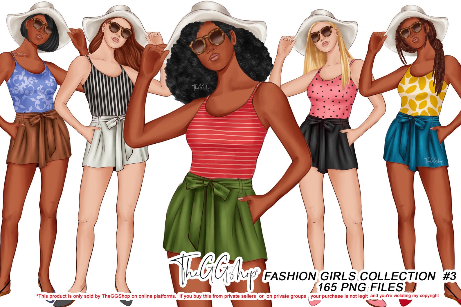 Beach Clipart Summer Girl Clipart Travel Girl Clipart - Etsy