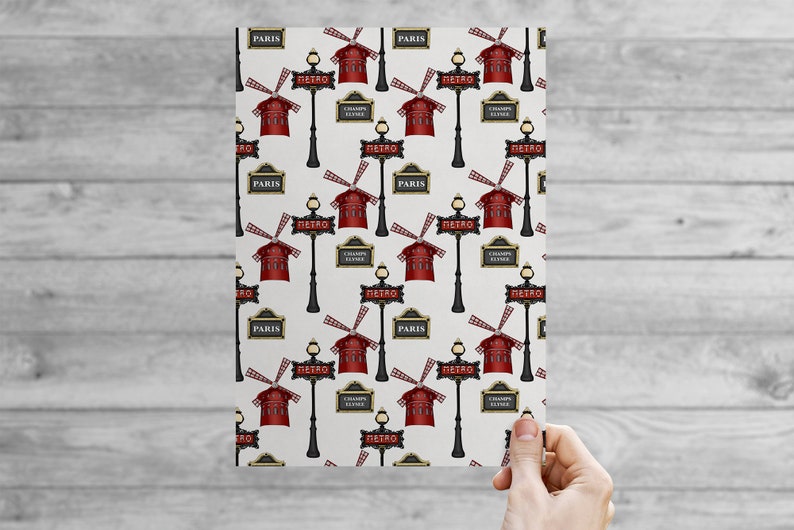 Paris Digital Papers, Fashion Digital Papers, French Digital Papers ...
