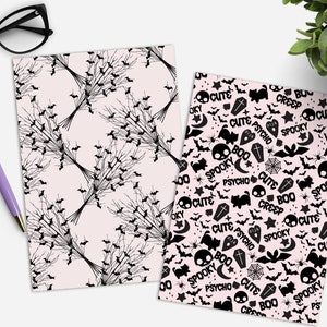 Pink Halloween Digital Paper Pack, Scrapbook Paper, Wicca Witch ...