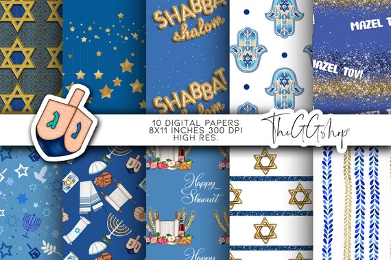 Jewish Paper Pack Dreidel Paper Bar Mitzvah Papers Shavuot - Etsy