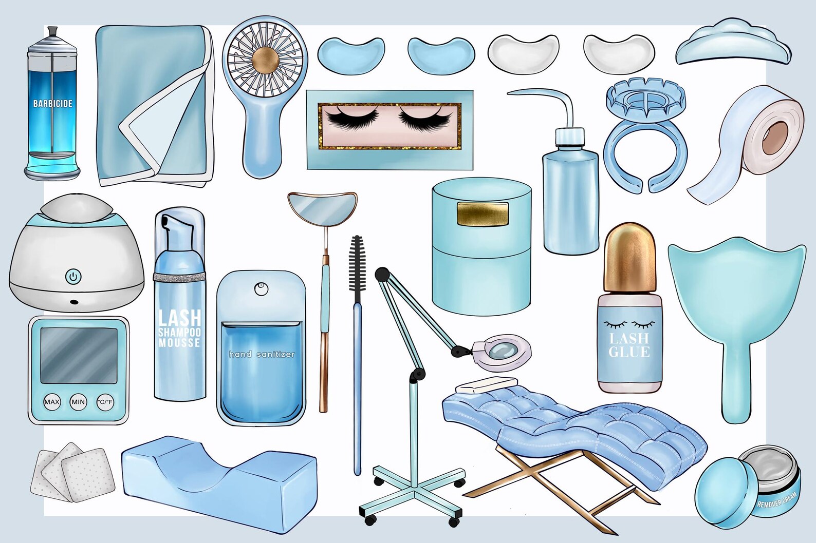 Lash Tech Clipart, Lash Extension Icons, Lash Artist Clipart, Beauty ...
