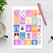Cat Lady Printable Stickers, Animals Stickers Sheets, Pets Printable ...