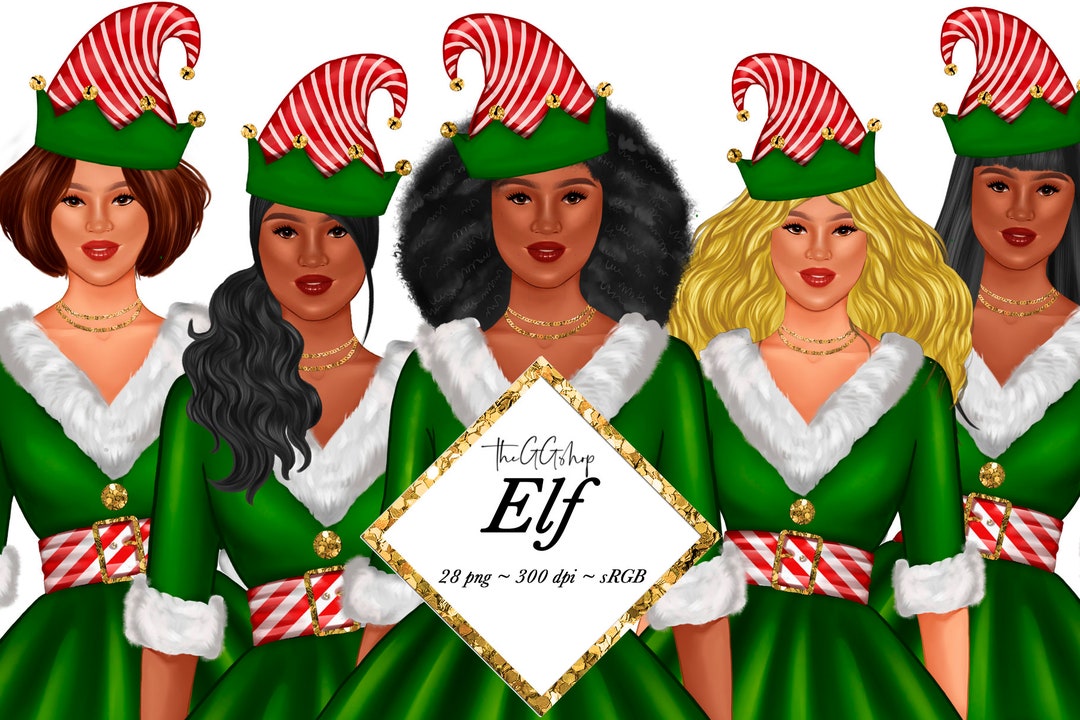African American Girl Cliparts, Girls Cliparts, Elf Cliparts, Santa ...