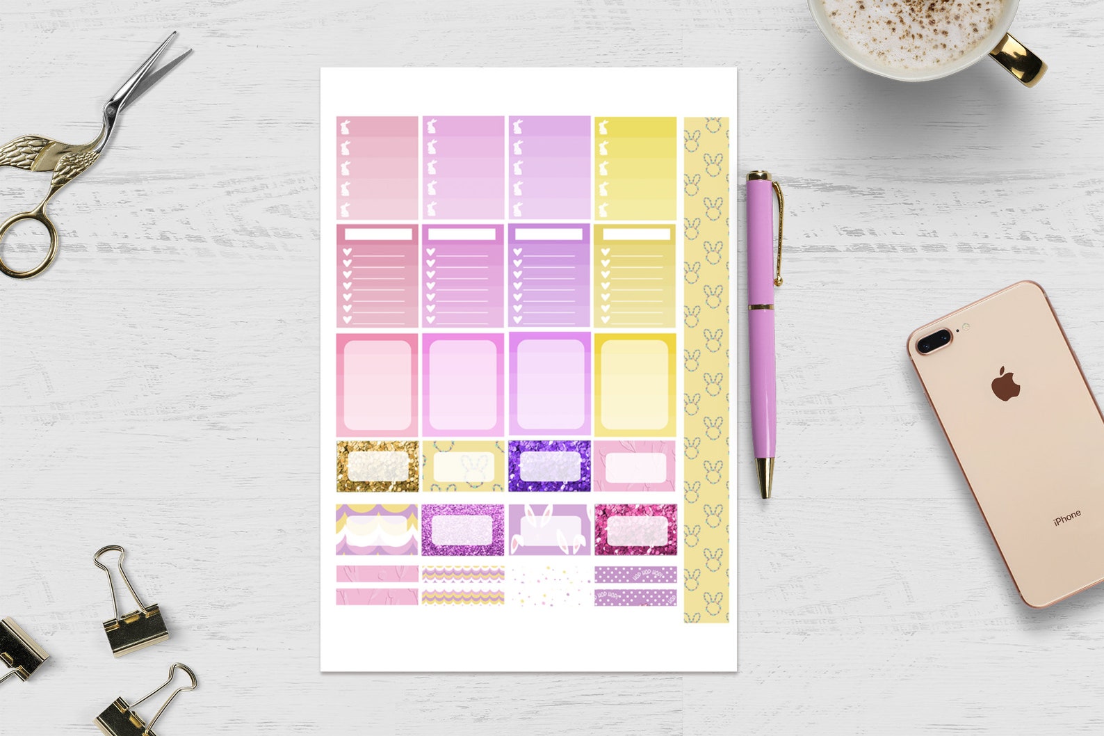 Easter Printable Stickers Spring Stickers Sheets Easter - Etsy