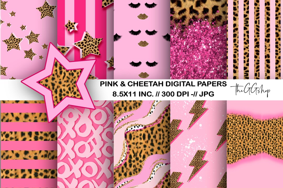 Pink Girly Digital Paper Pack, Carta Di Scrapbooking Rosa, Carta ...