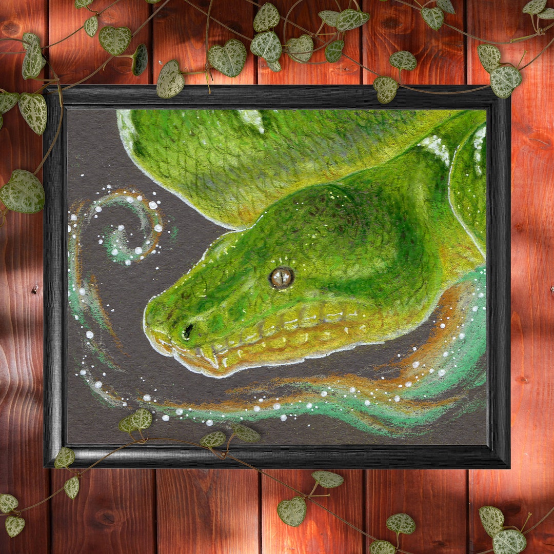 Art Print "emerald Tree Boa" - Etsy
