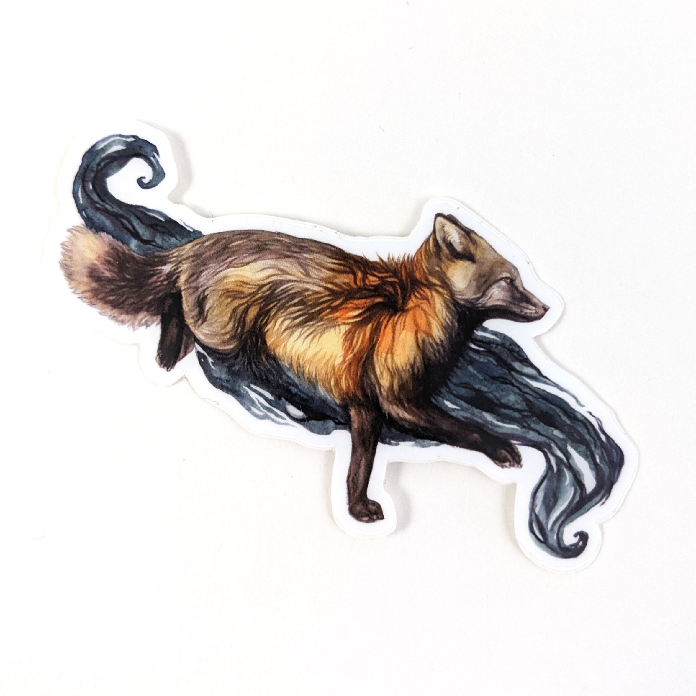 Waterproof Vinyl Cross Fox Sticker - Etsy