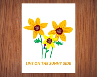 Sunflower poster | Etsy