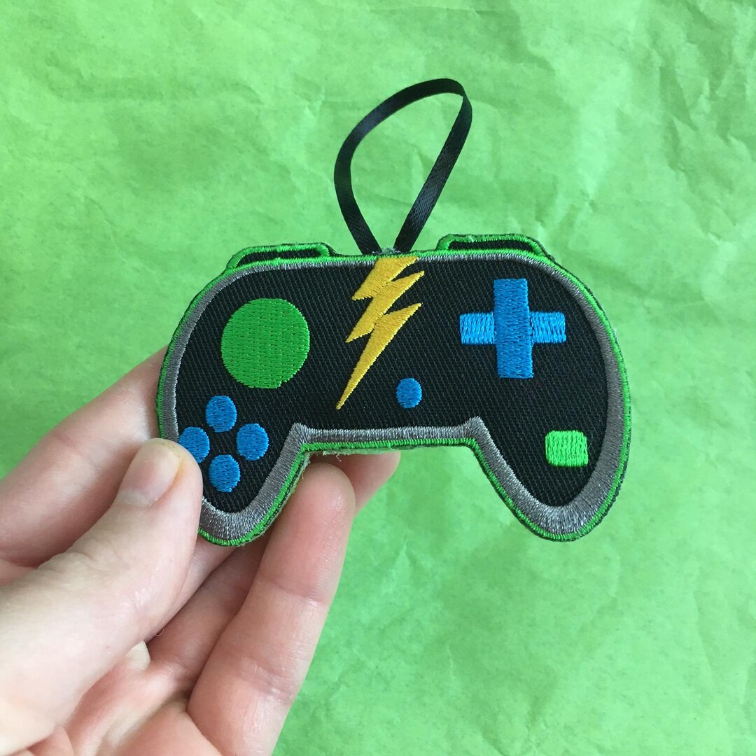 Embroidered Video Game Controller Christmas Tree Ornament Gamepad ...