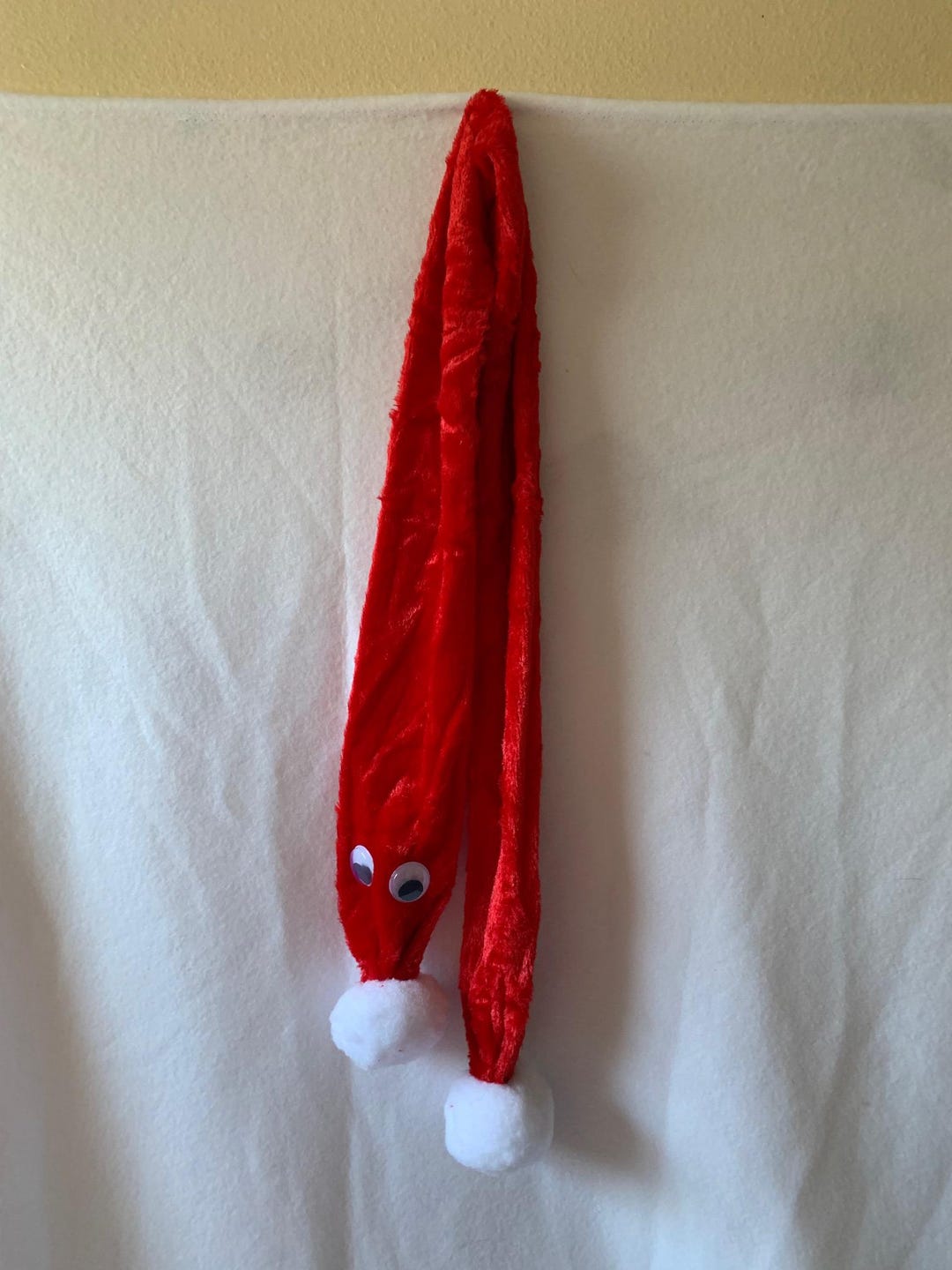 48" Giant Red Worm on a String Jingle Bell Christmas Novelty ...