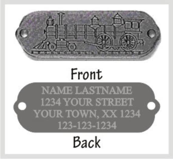 Train Child ID Engraved Bracelet | Etsy