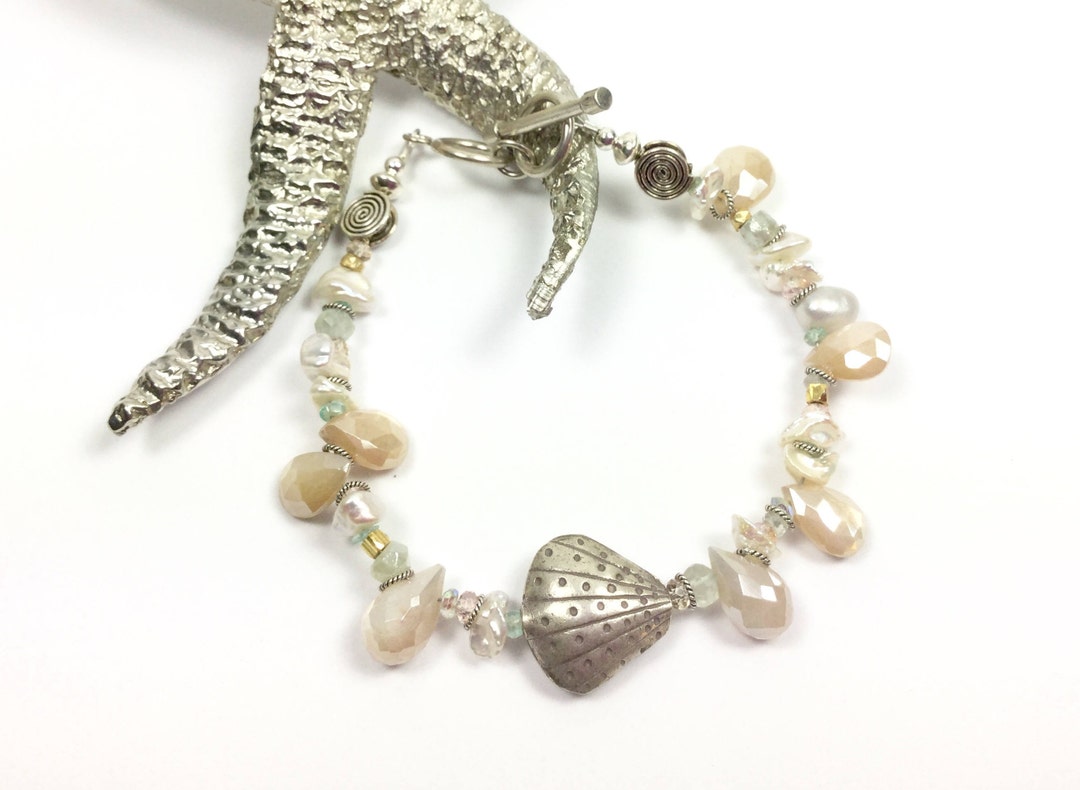 Seashell Bracelet, Silver Seashell, Sterling Silver Shell Charm ...