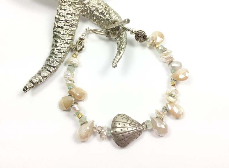 Seashell Bracelet, Silver Seashell, Sterling Silver Shell Charm ...