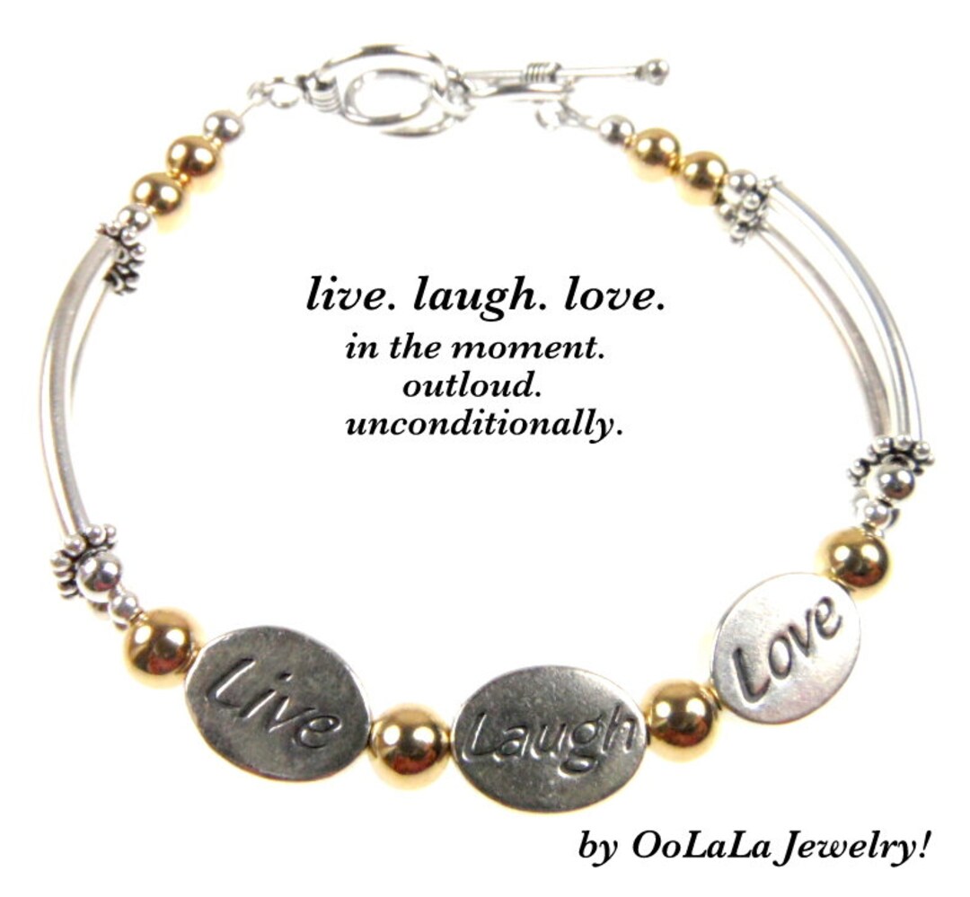 Live Laugh Love Bracelet, Wish Jewelry, Wish Bracelet, 3 Wishes, 3 Wish ...